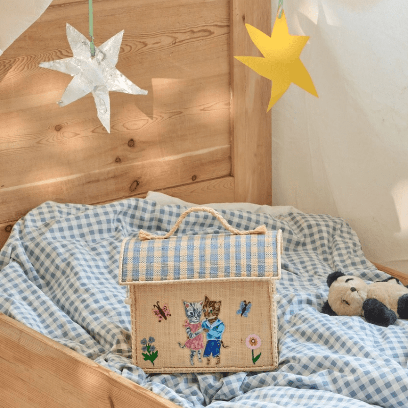 Raffia Kids Storage House Bag in Collaboration with Nathalie Lété by R ...
